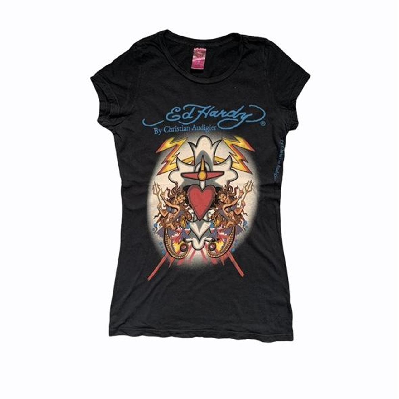Authentic Ed Hardy top / dress in black • Heart and... | Depop