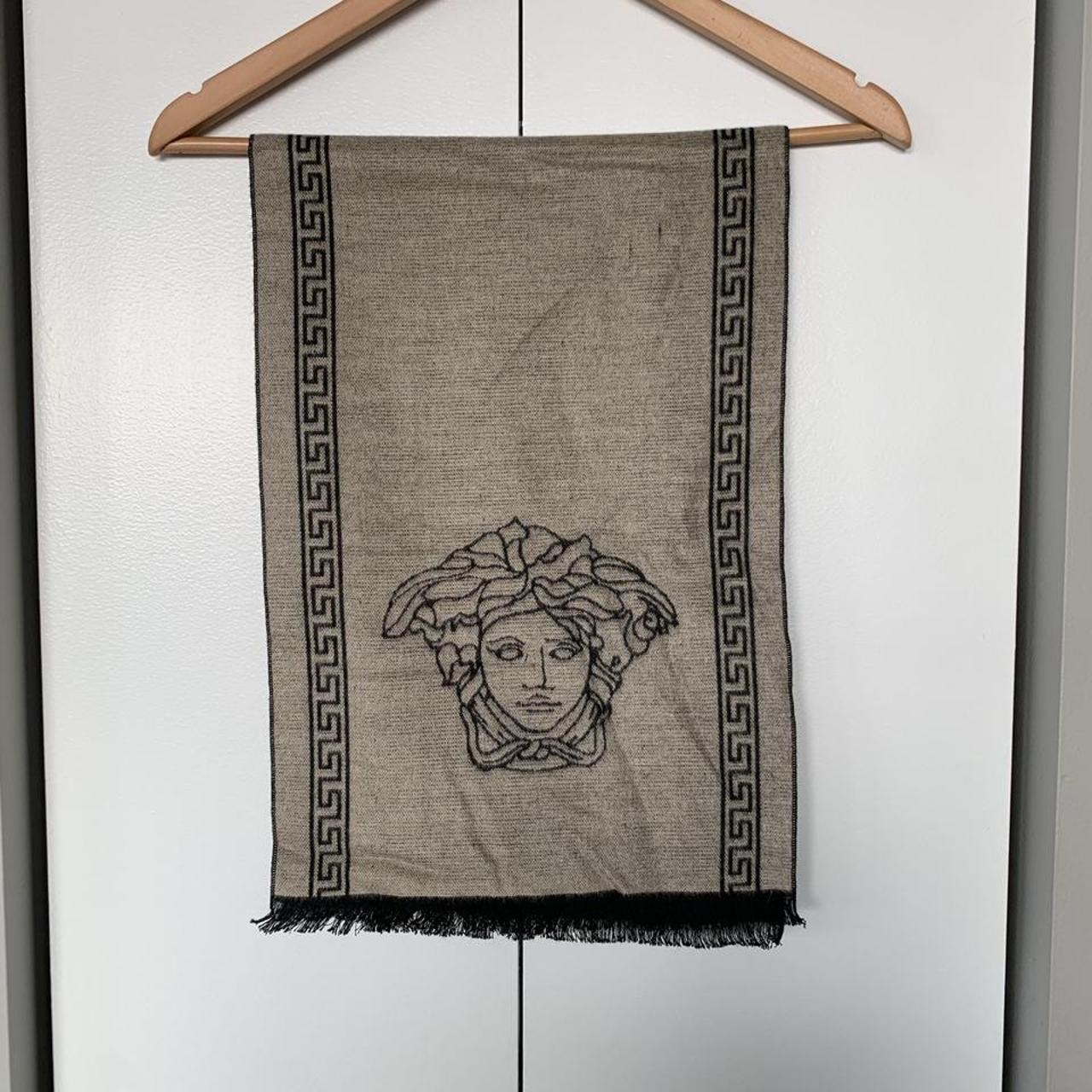 Authentic Versace Medusa Wool Scarf - Depop