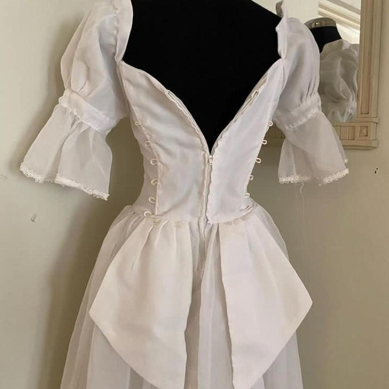 lovely handmade white damsel dress / princess dress... - Depop