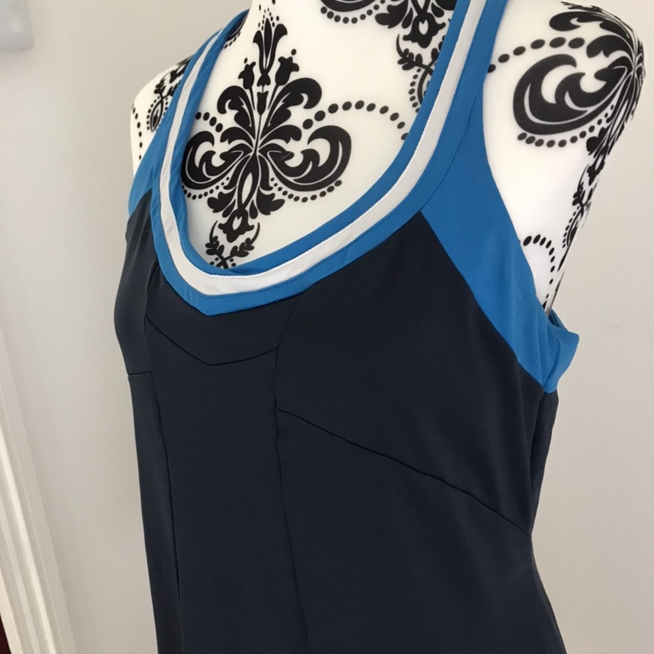 Retro Blue Wilson Tennis Dress with racer back and... | Depop