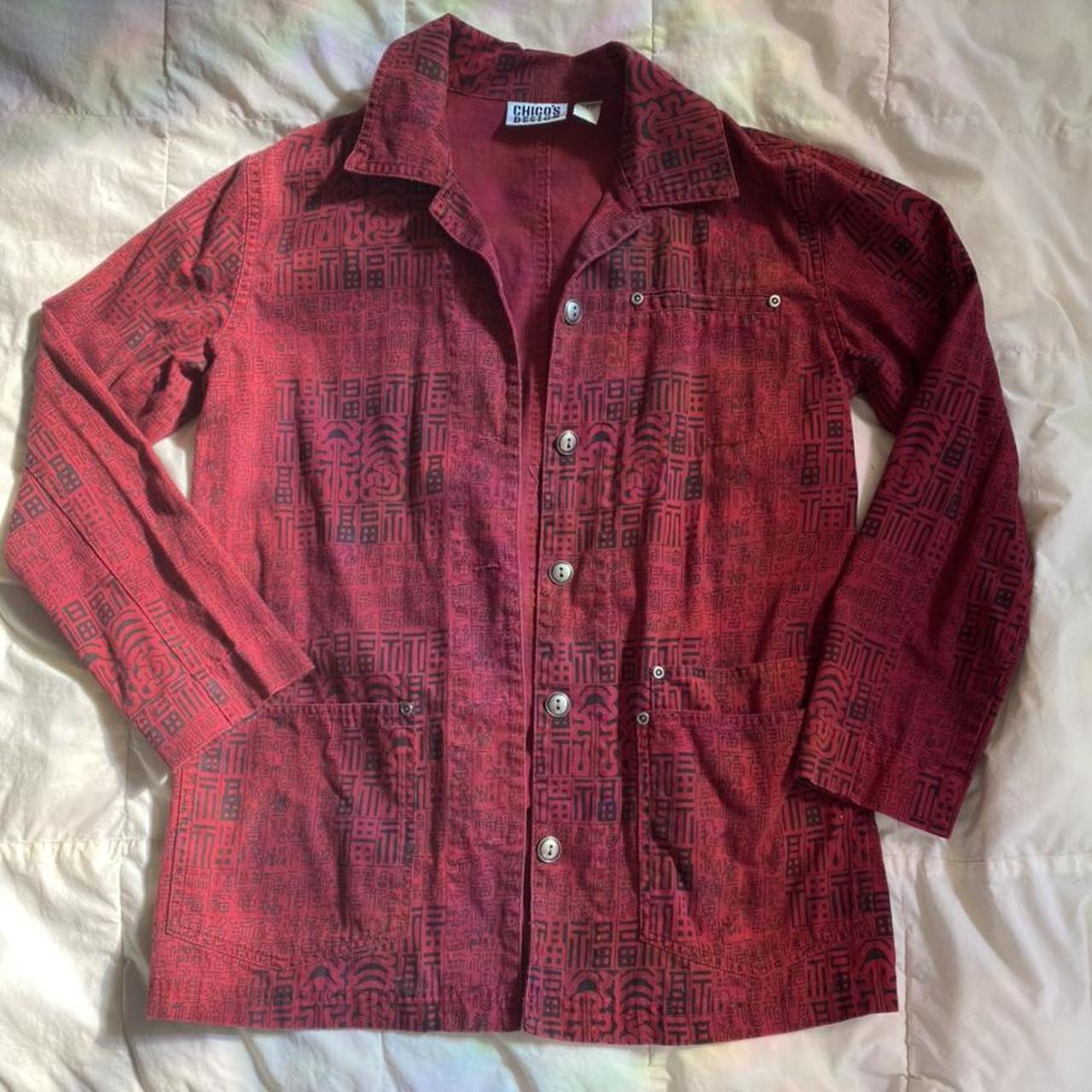 incredible vintage button down jacket from Chico’s... - Depop