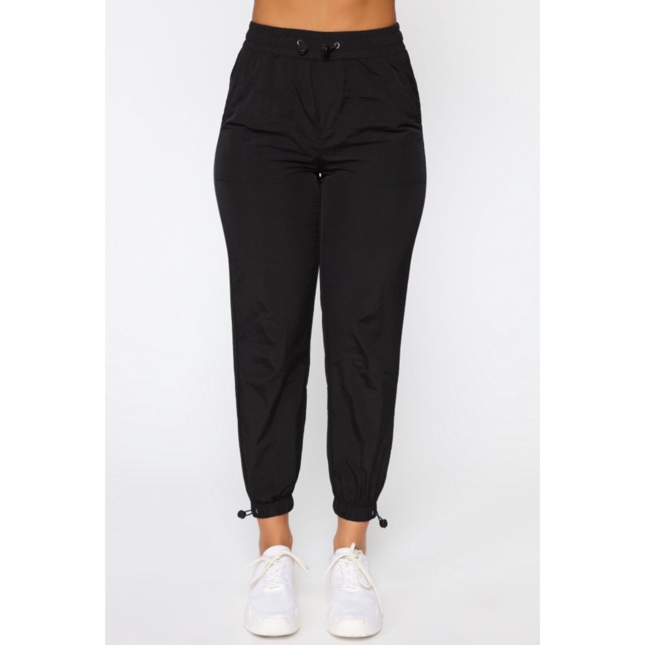 Fashion Nova Black Drawstring Jogger. High Rise... - Depop