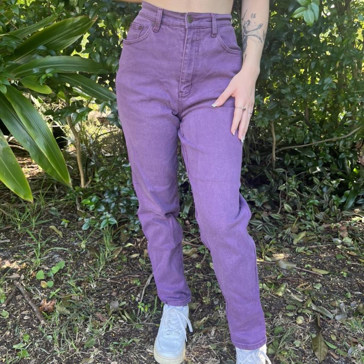 Denim And Co Womens Purple Jeans Depop