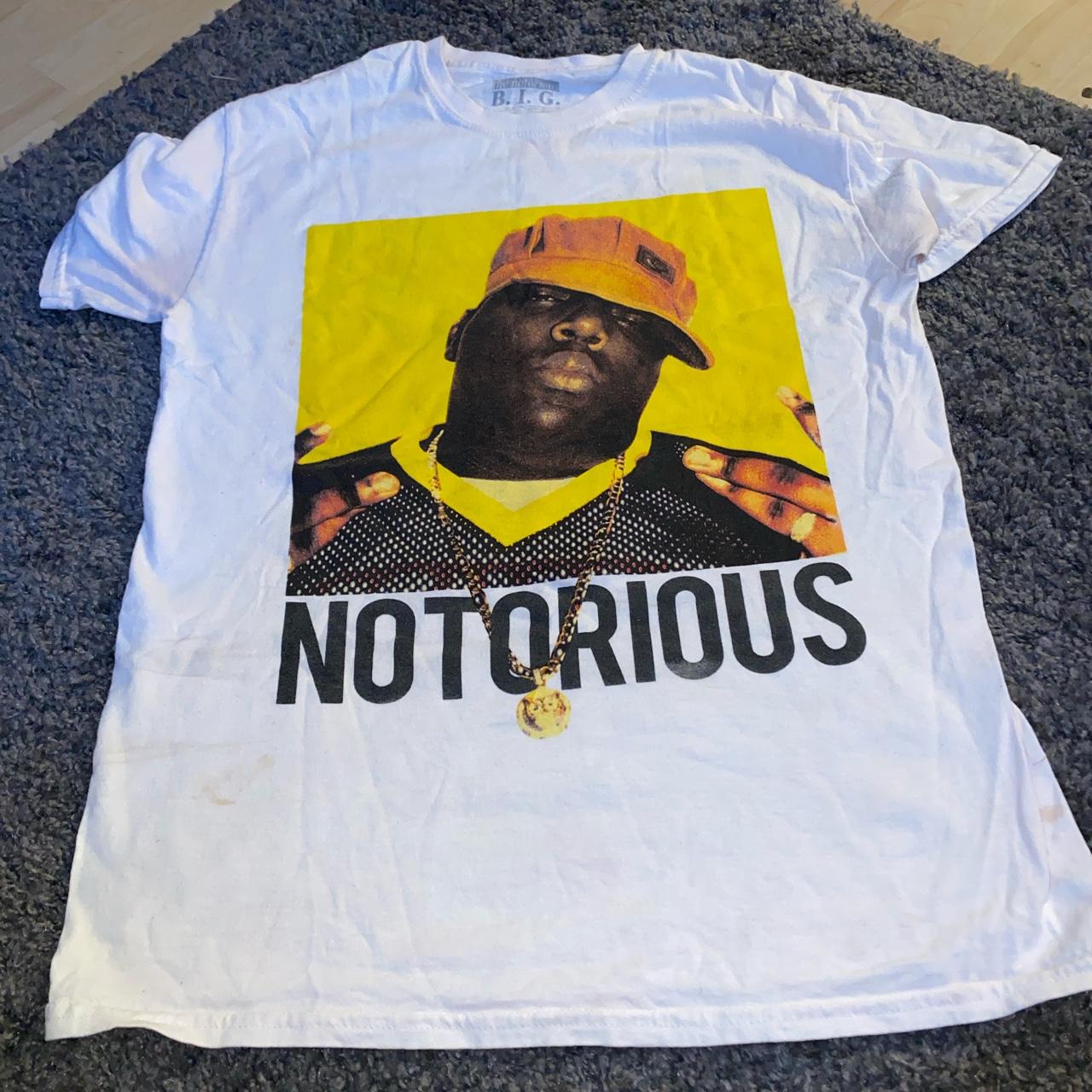 Over sized Biggie shirt worn a few times size medium - Depop