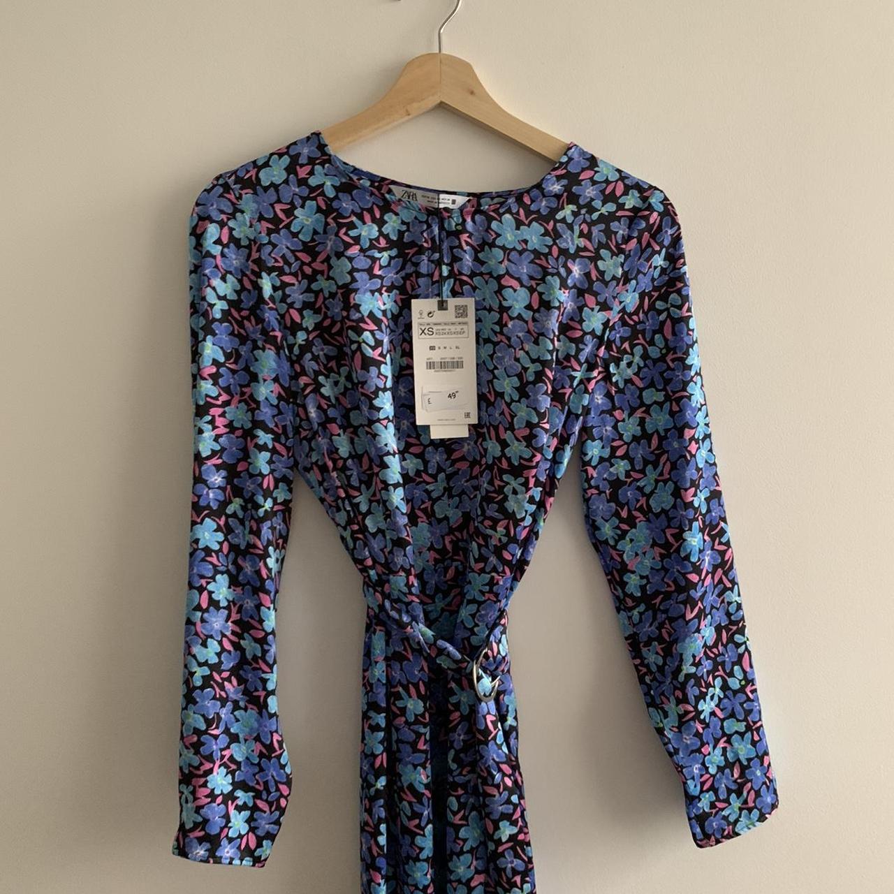 Zara multicoloured floral dress size XS New with... - Depop