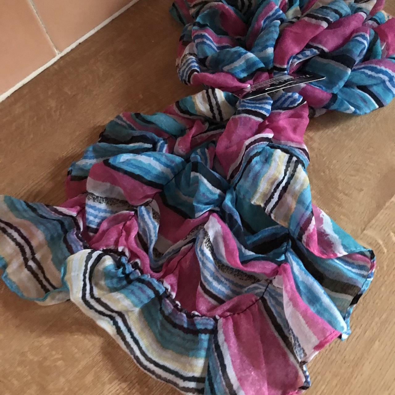 Thomas calvi, unused new light weight scarf # multi... - Depop