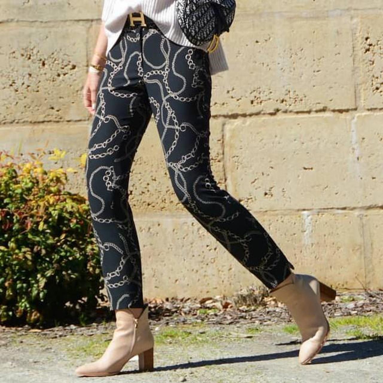 NEW ... Stylish chain print pants bei luxury German... | Depop