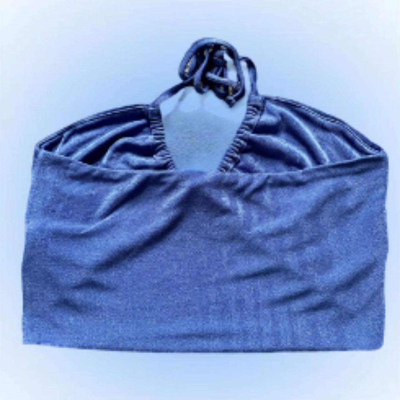 supre blue halter crop top coconut girl, beach, h2o... | Depop