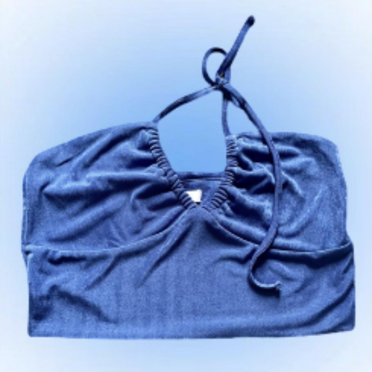 supre blue halter crop top coconut girl, beach, h2o... | Depop