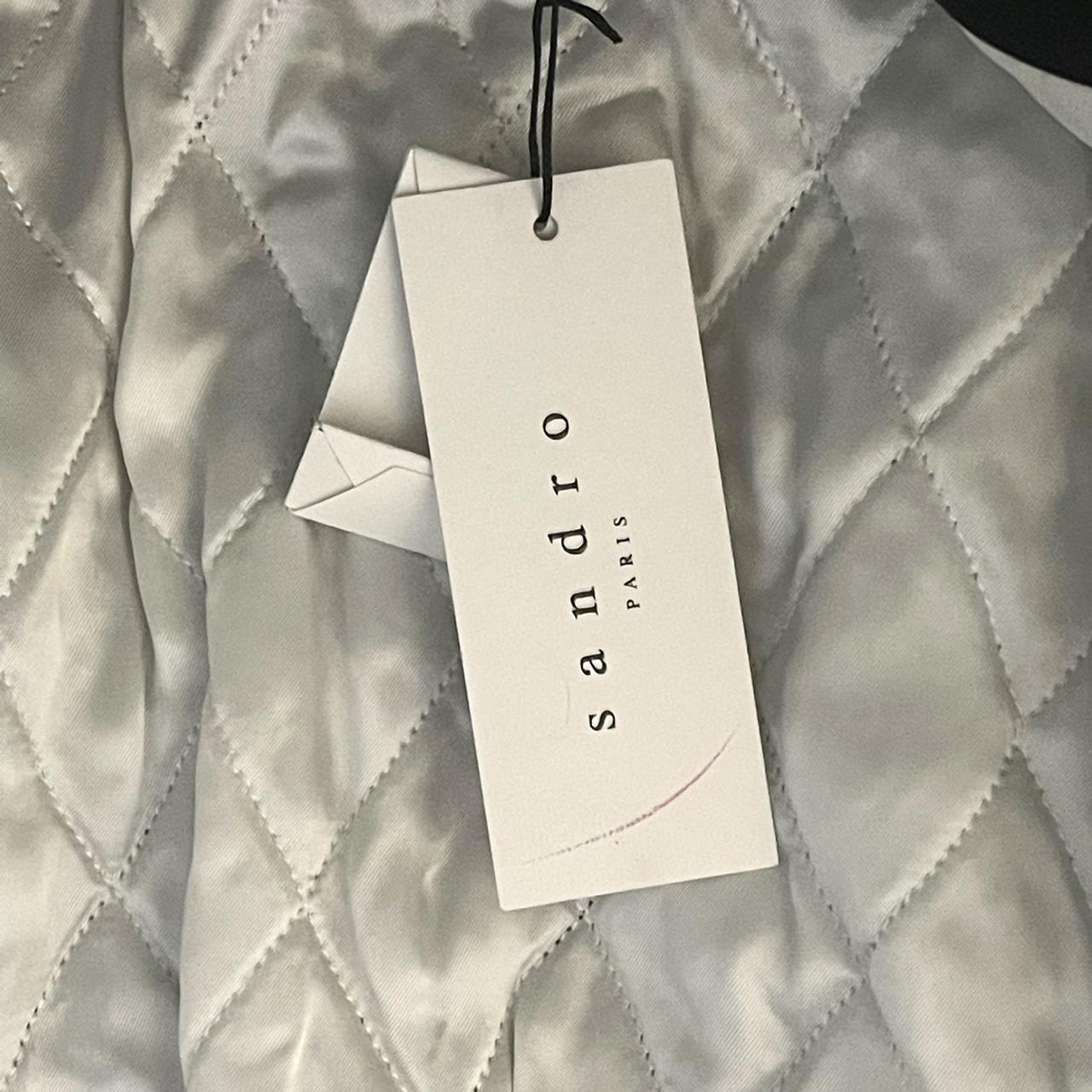 Sandro Paris Leather Trim Bomber Jacket. Size XS EU... - Depop