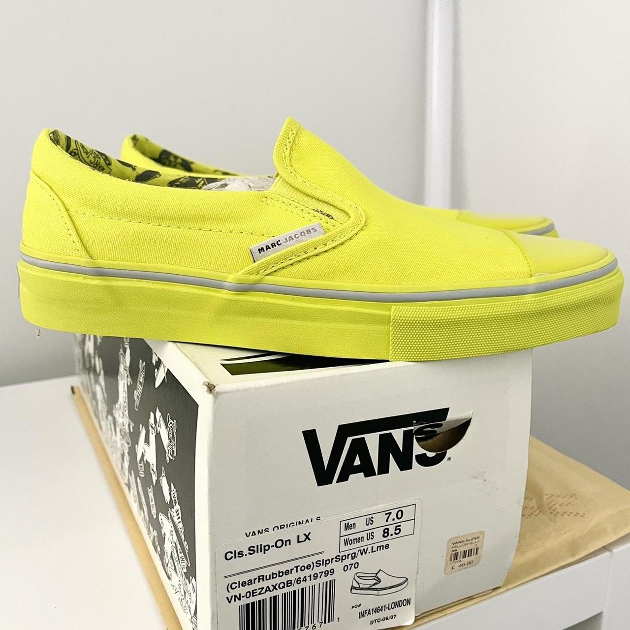 Vans x Marc Jacobs Classic Slip On’s Colour Lime... - Depop