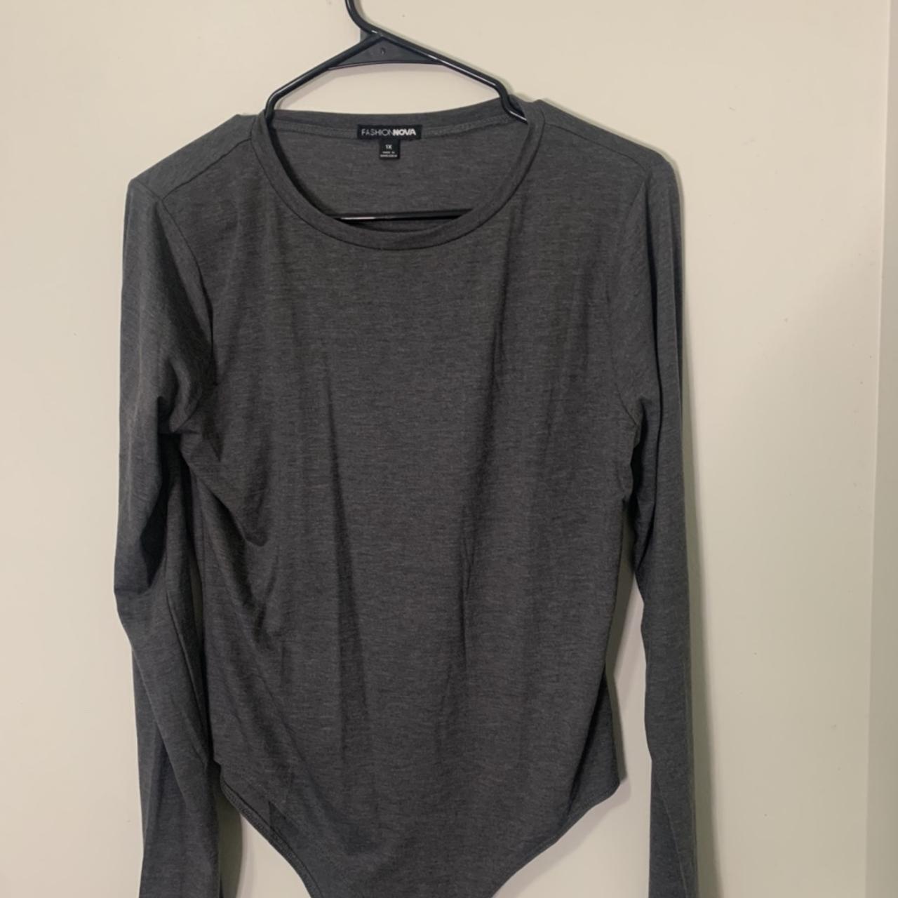 #fashionnova Grey bodysuit - Depop