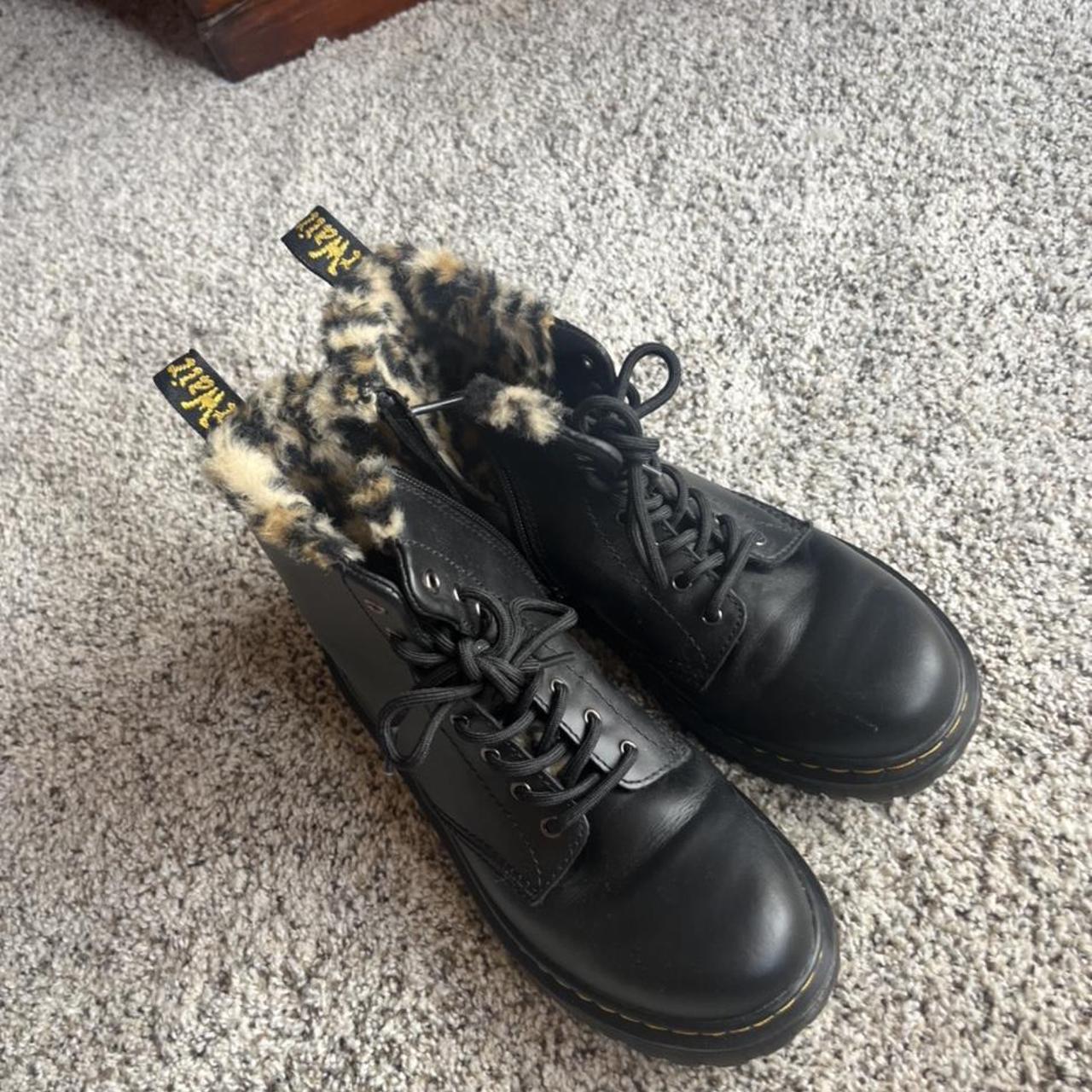furry lined Doc martens will lower the price 4y - Depop