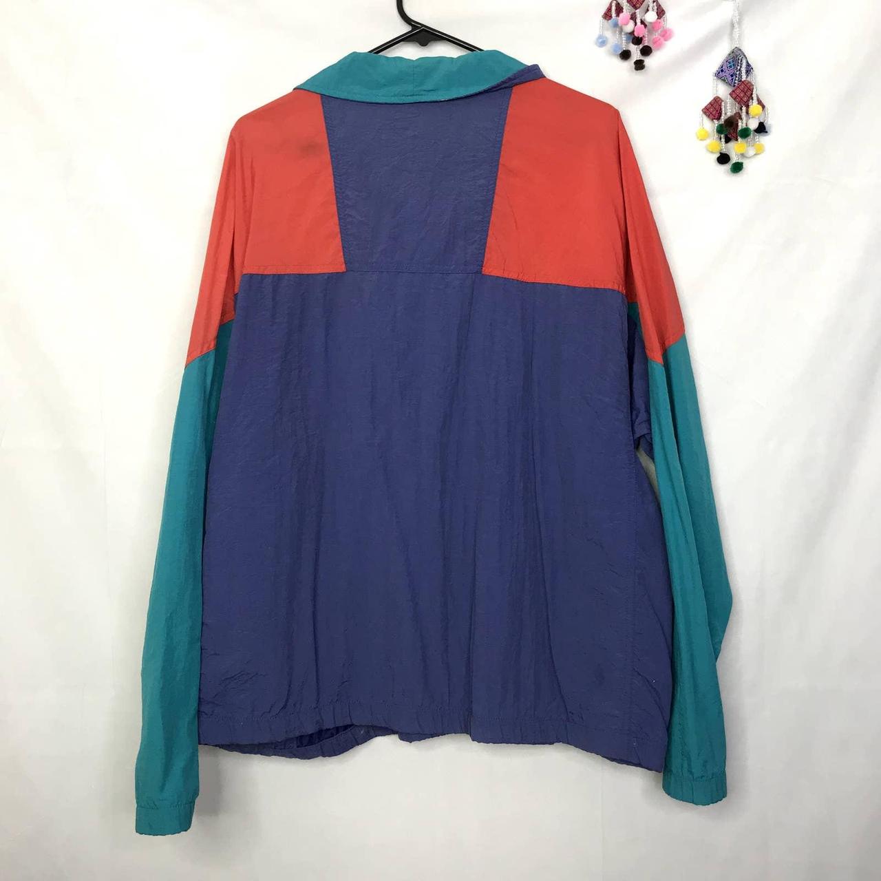 Vintage Columbia retro color block funnel neck... - Depop