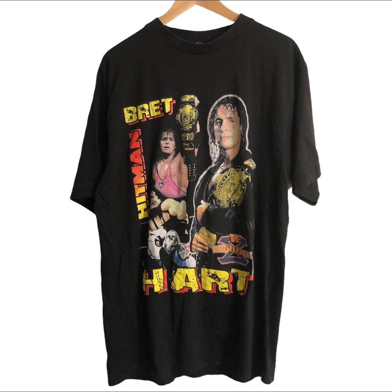 Vintage Bret Hart Rap Tee WWF WCW... - Depop