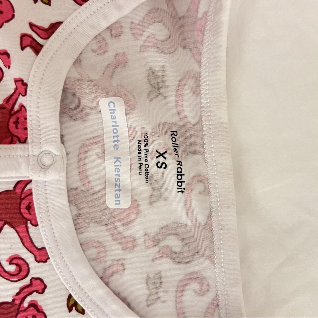 ROLLER RABBIT classic pink monkey long sleeve pajama... - Depop