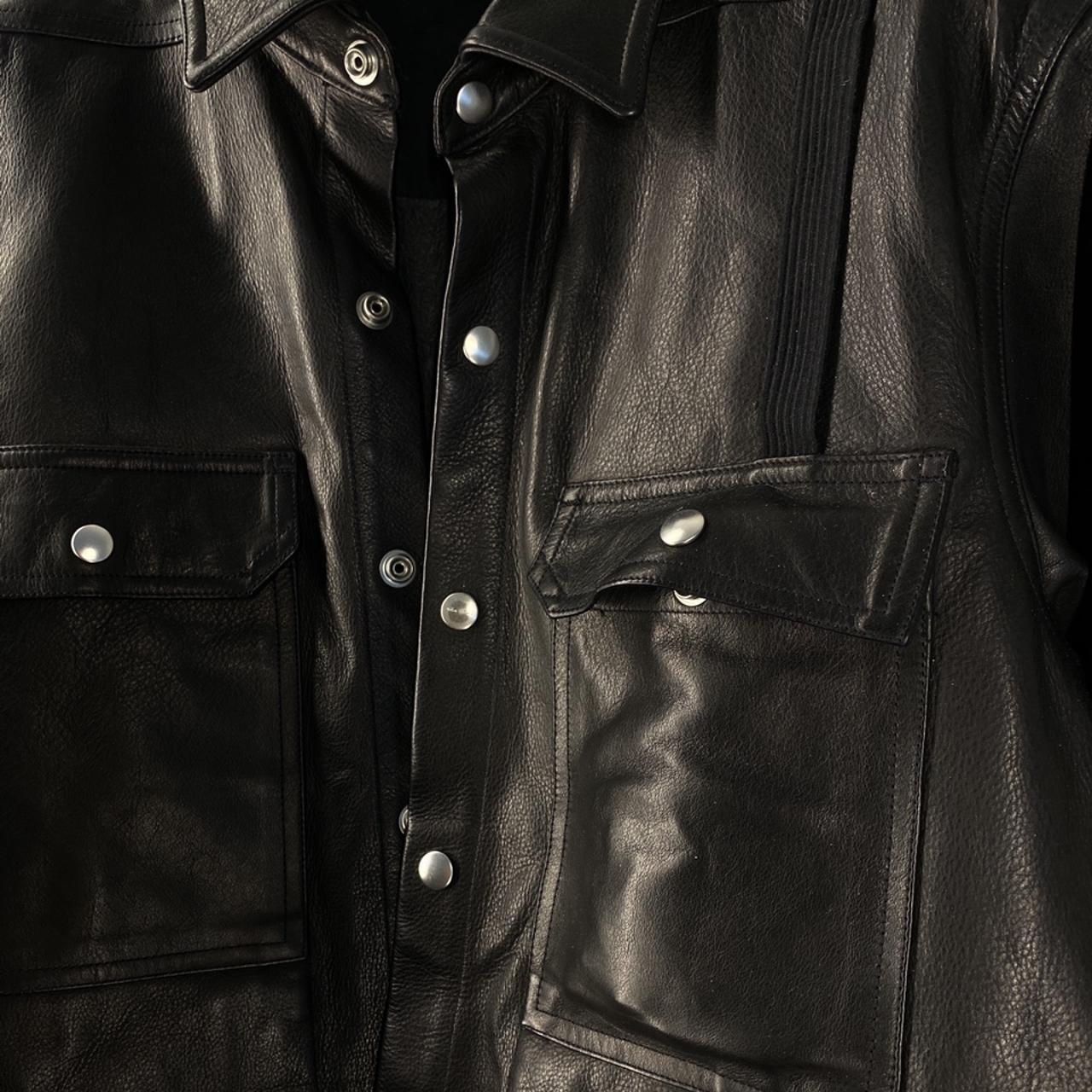 Rick owen leather jacket - Depop
