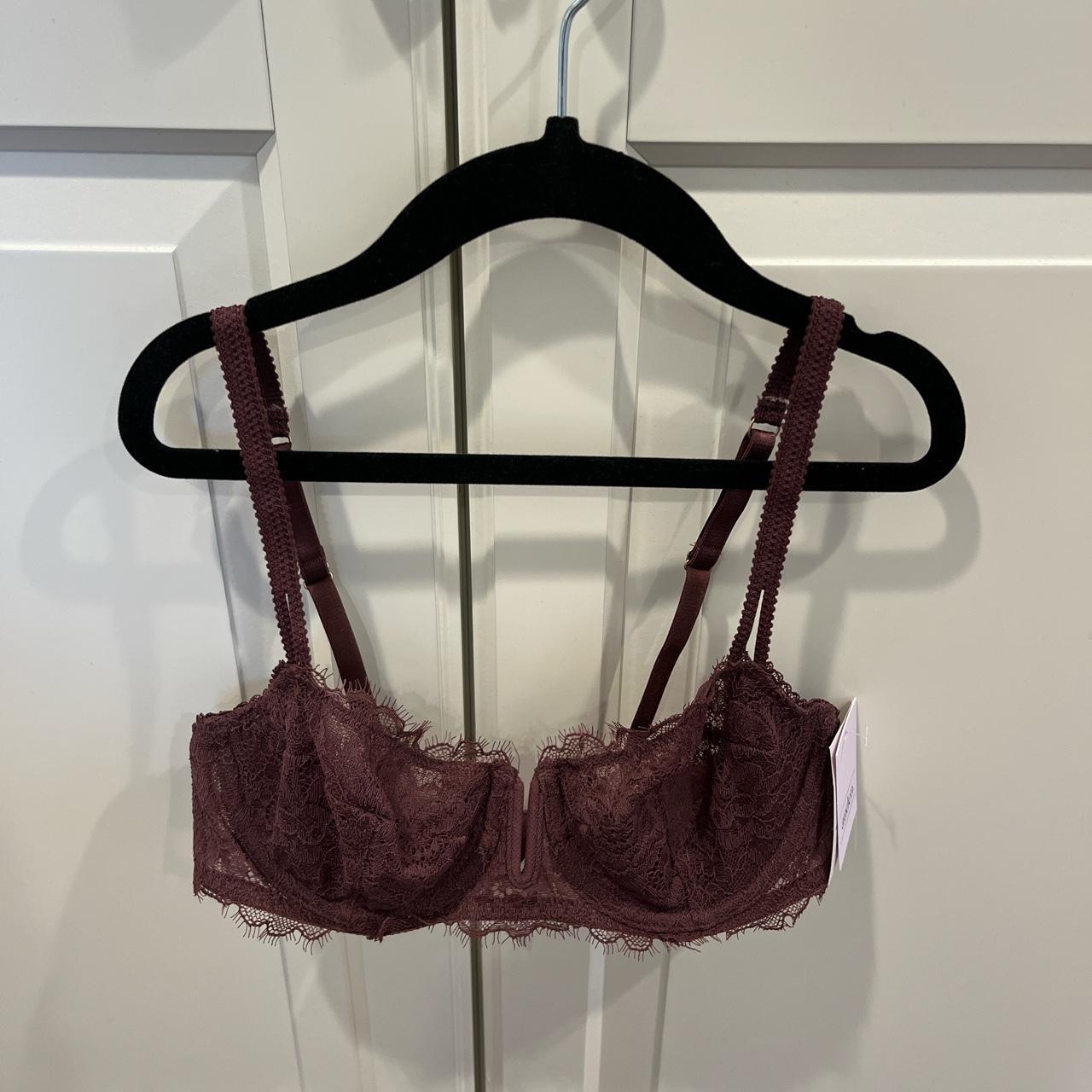 Target Women's Burgundy Bra | Depop