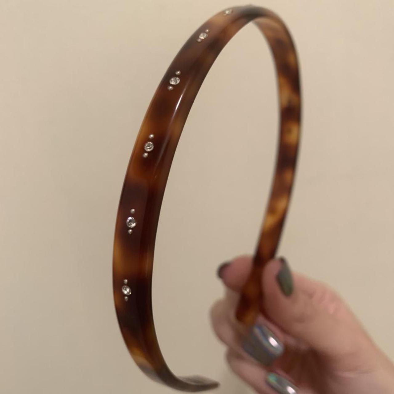 Adorable faux brown tortoise shell headband with... - Depop