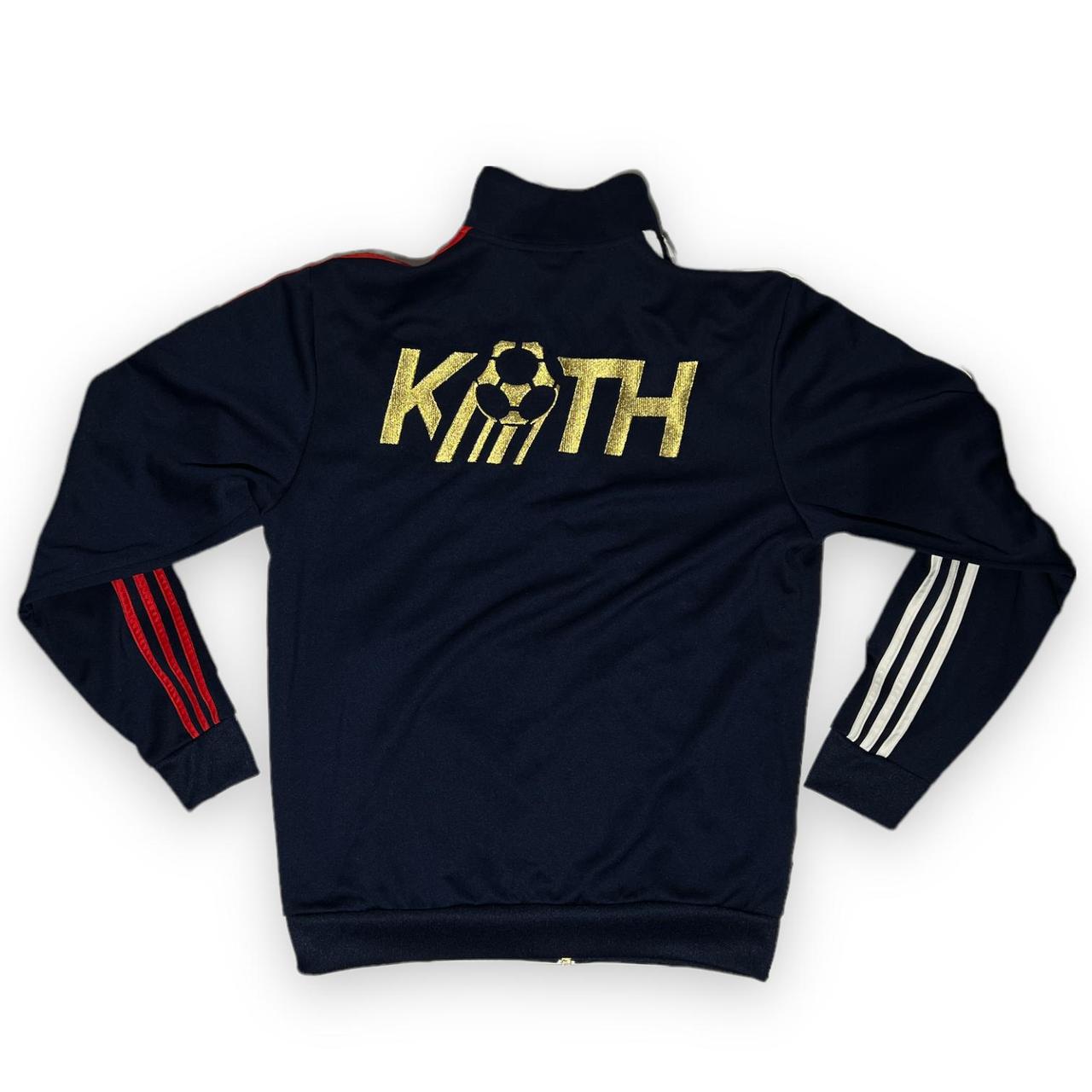 Kith Men's Navy and Gold Jacket | Depop
