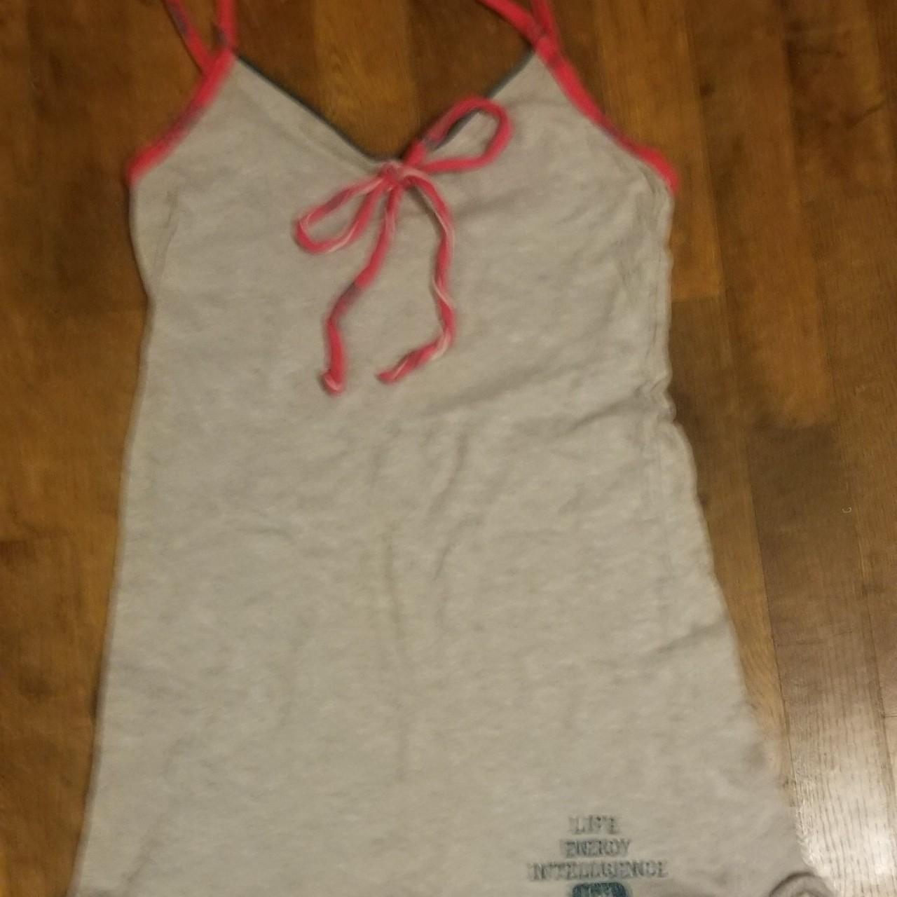 LEI brand sleepwear nightgown/dress. Grey with pink... - Depop