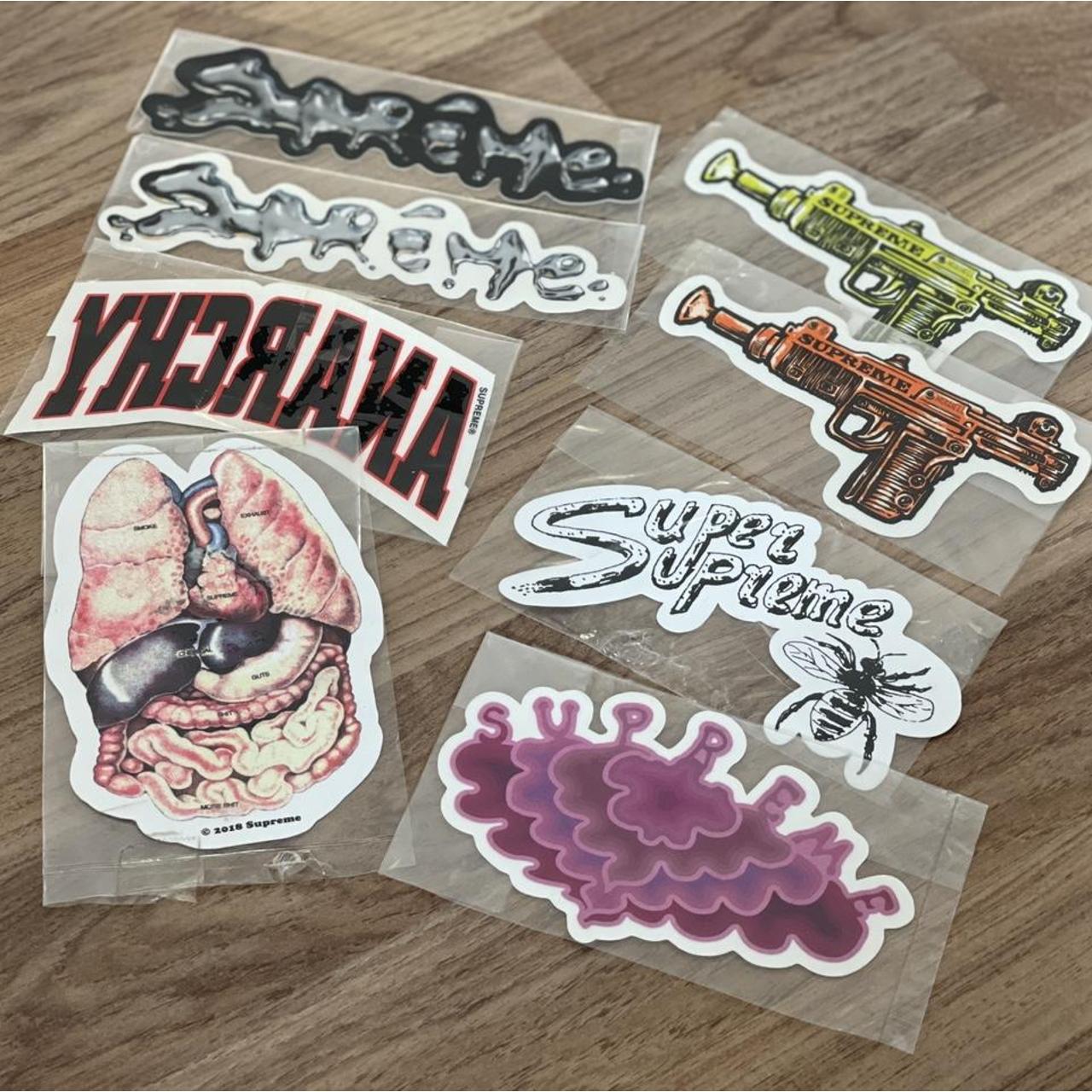 Supreme Men's Red and Silver | Depop