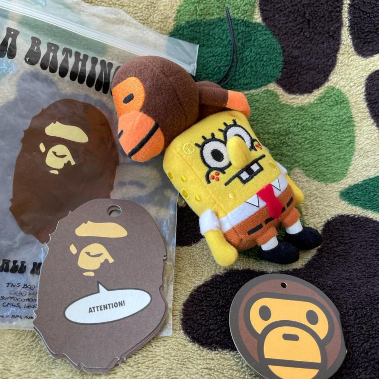 A bathing Ape babybmilo x spongebob Keychain 100%... - Depop
