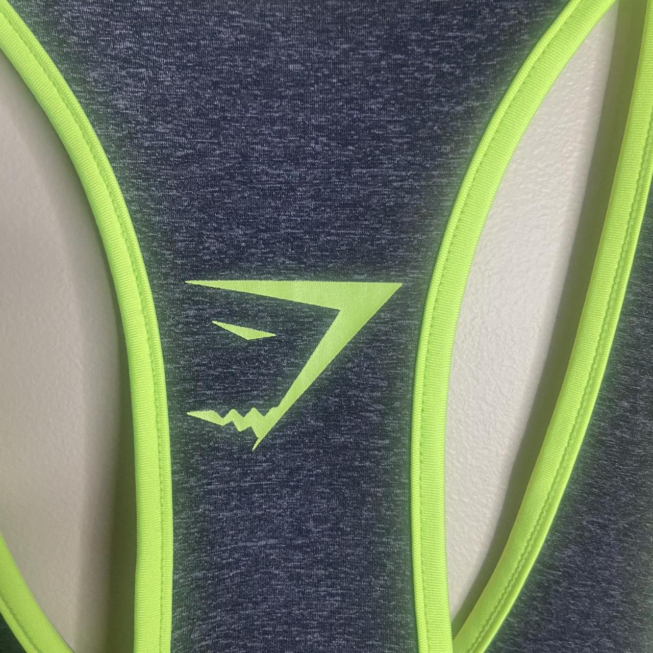 Gymshark Men's Grey and Green Vest | Depop