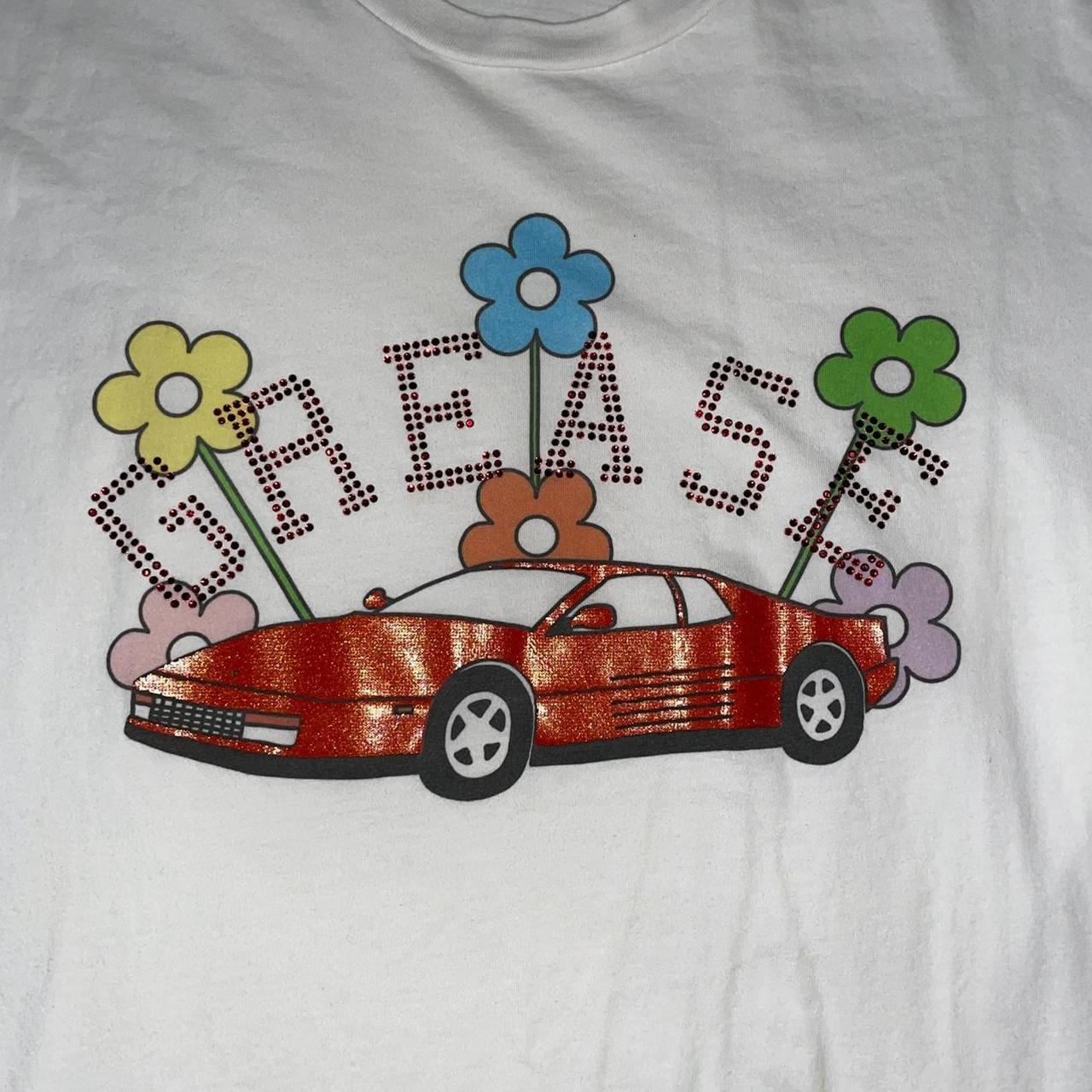 drew phillips grease merch worn once no holes or... - Depop