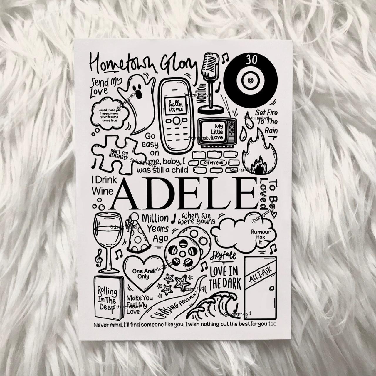 Adele unframed 5”x7” card paper print. ‼️DISCOUNT‼️... - Depop