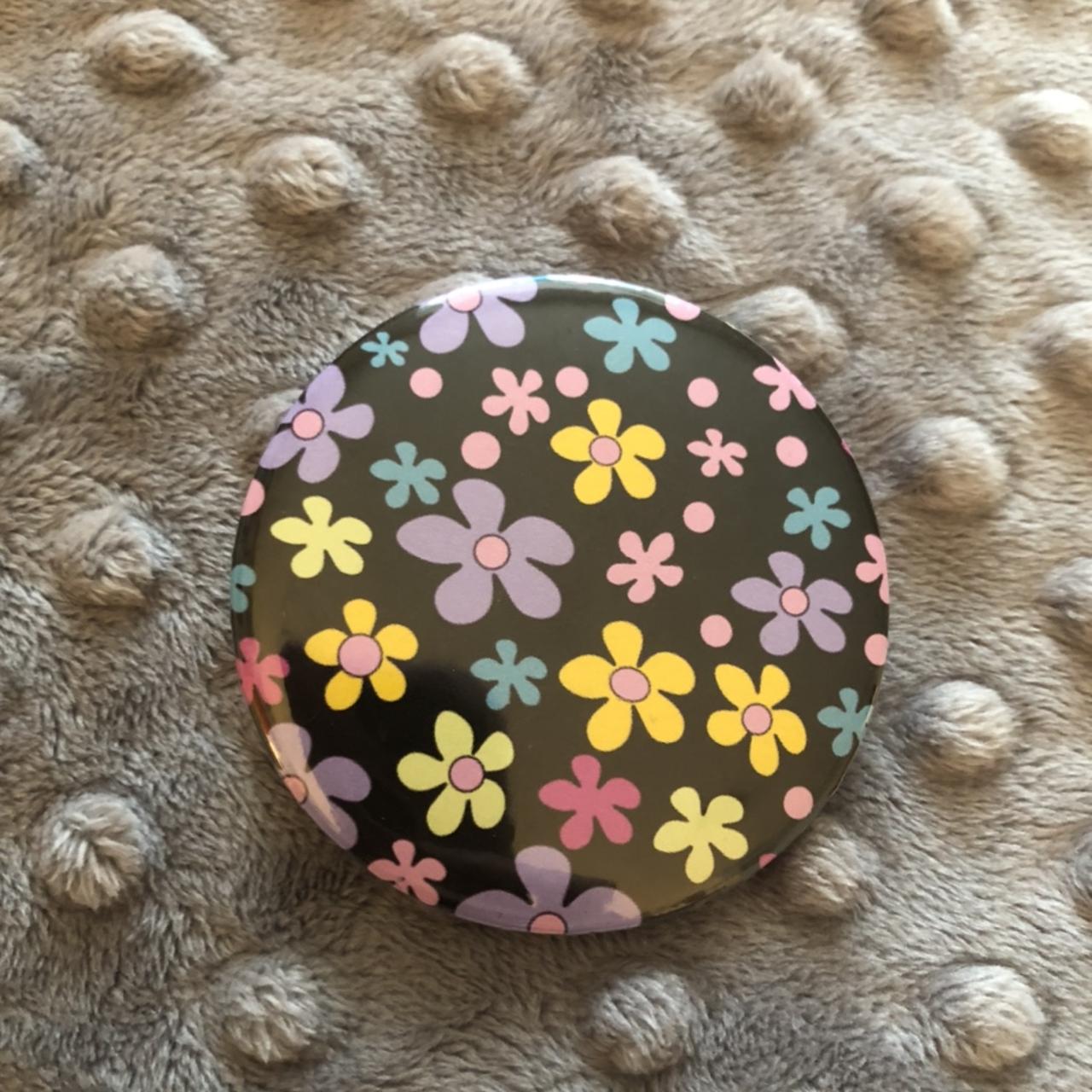Flower power button pin! 🌸 2.5 inches Designed and... - Depop
