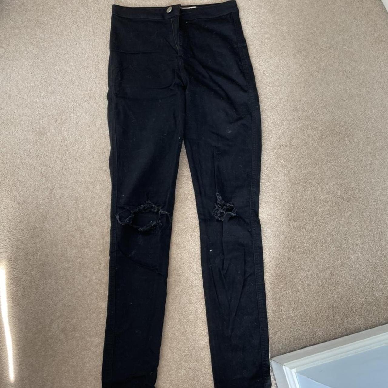 -asos black skinny ripped jeans -worn a handful of... - Depop