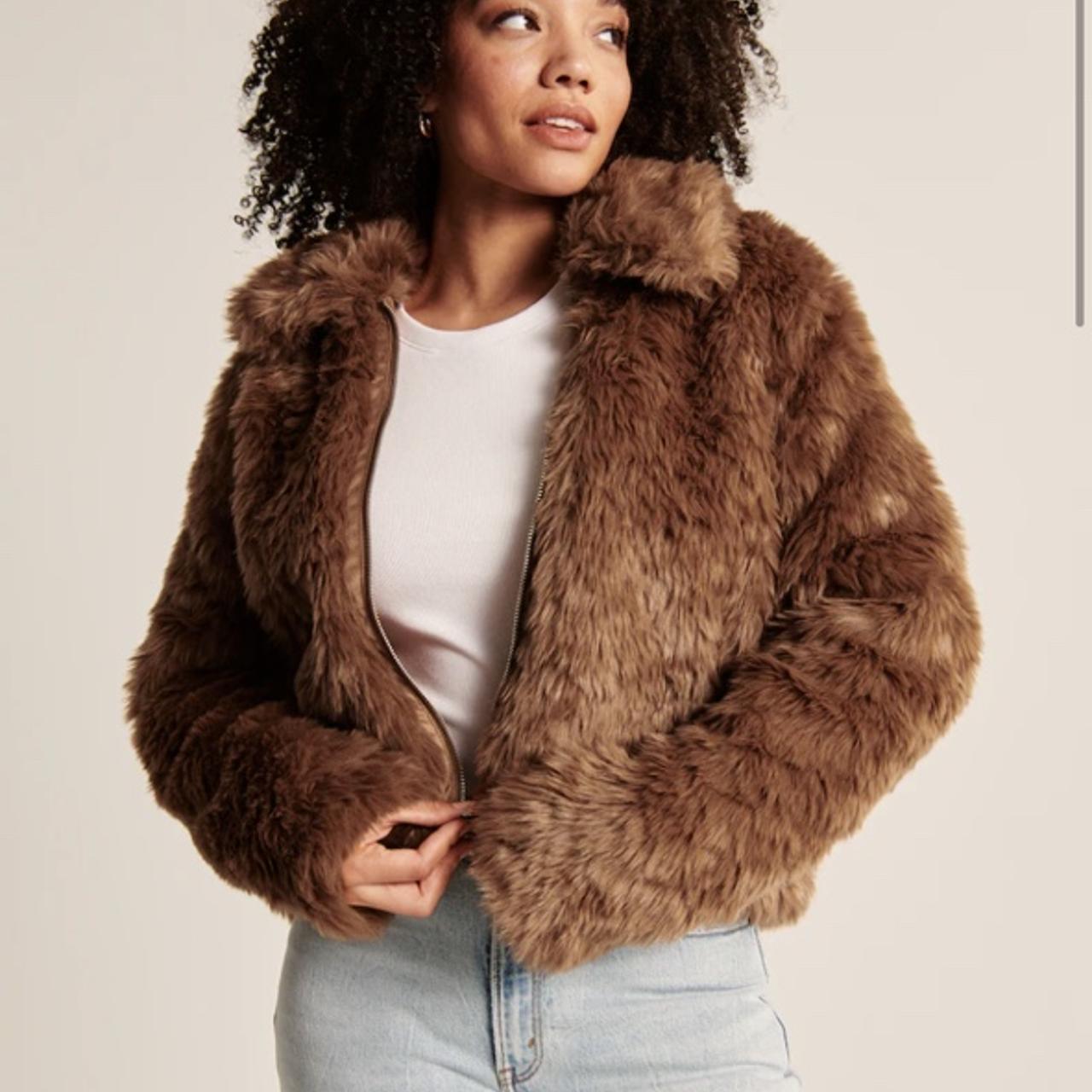 Abercrombie & Fitch Women's Brown Coat | Depop