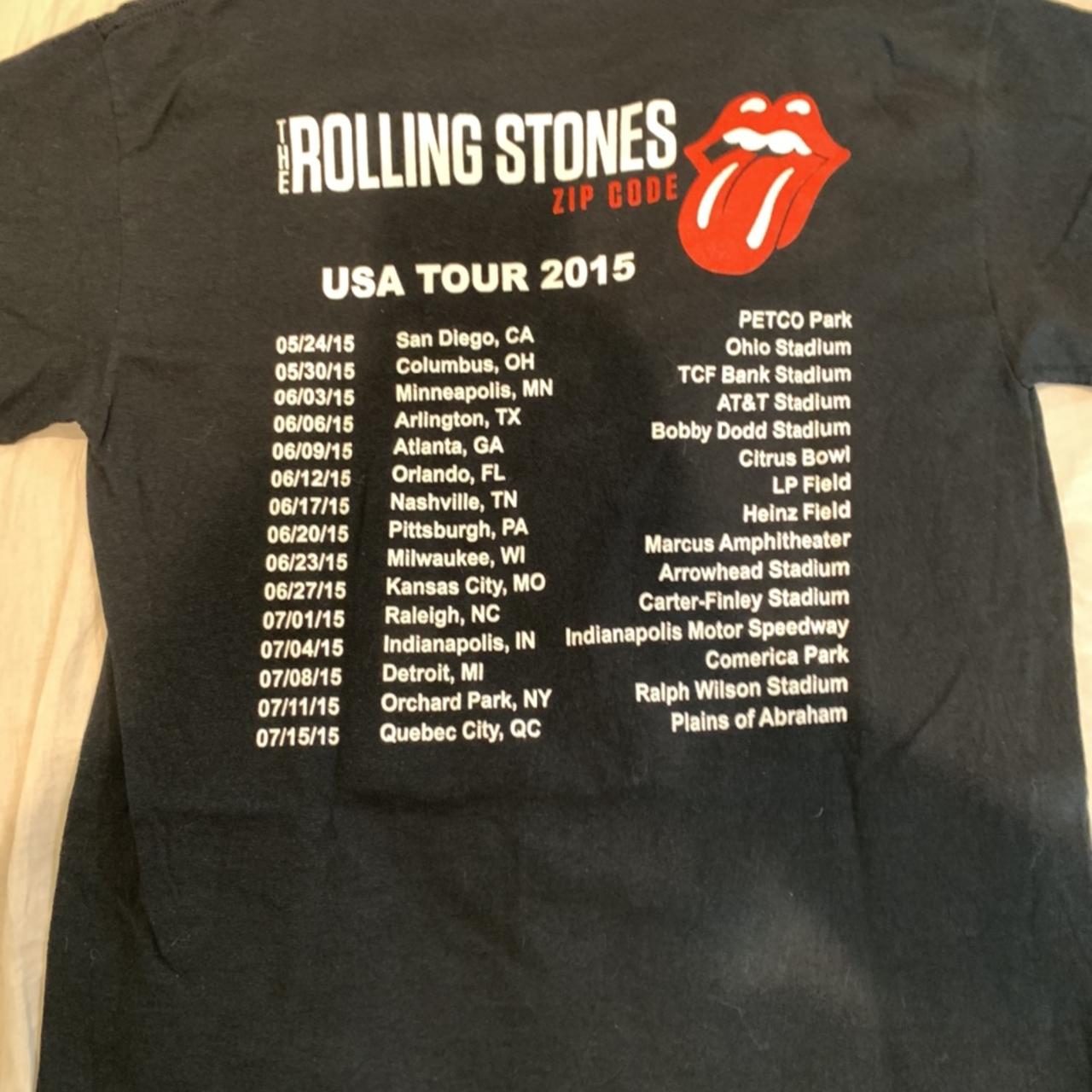Rolling Stones Zip Code tour shirt from 2015. - Depop