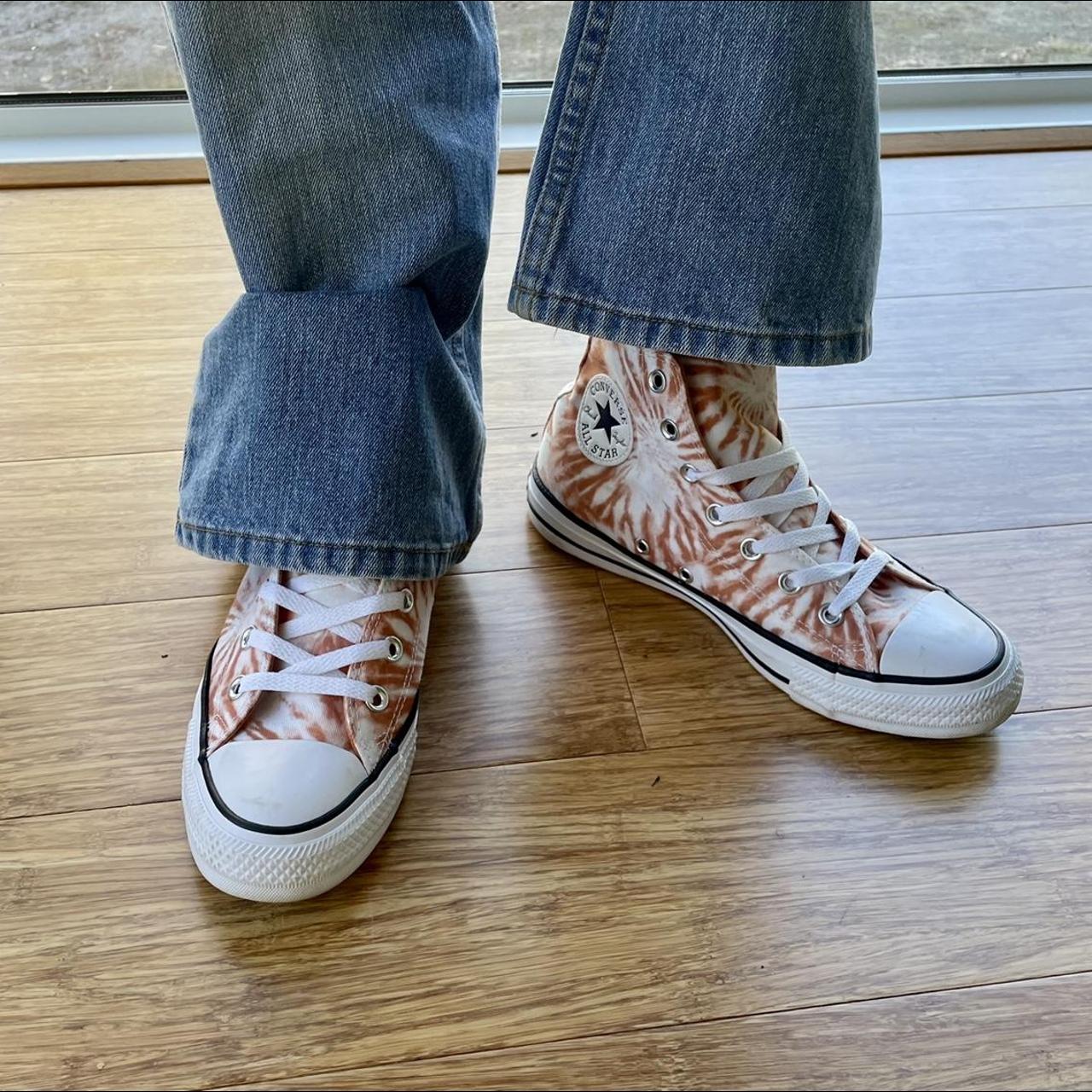 🧡 Orange tie-dye converse all stars 🧡 Cheaper on:... - Depop