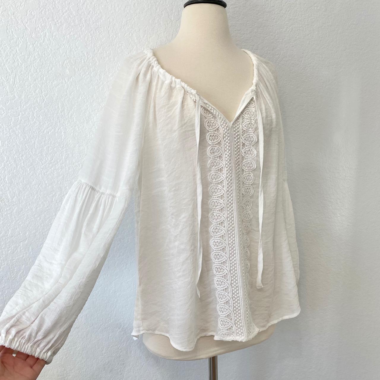 Spense Lightweight White Blouse! Super cute and... | Depop