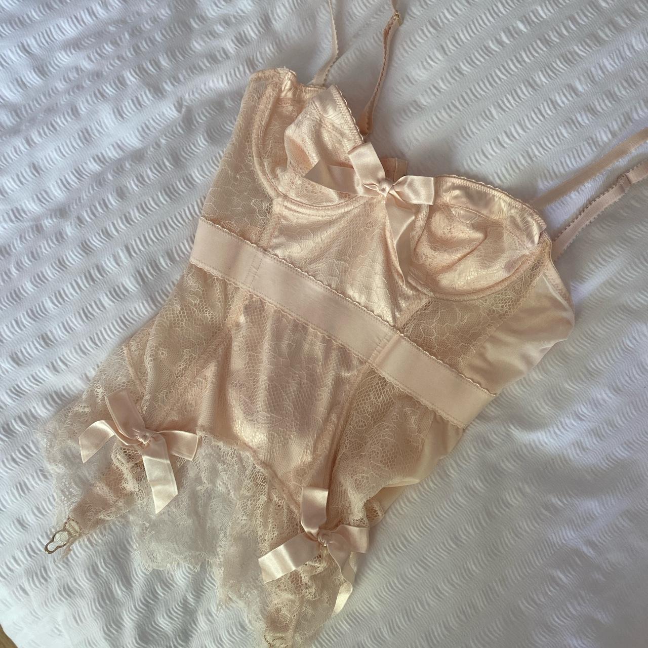 Playful Promises pink lace basque RRP £60 #corset... - Depop