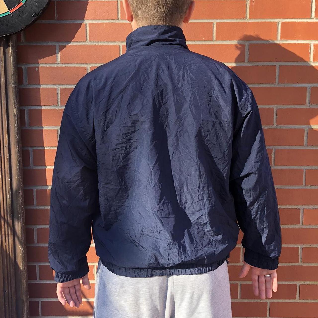 Lacoste Navy Blue Track Top Zip Up Jacket with... - Depop