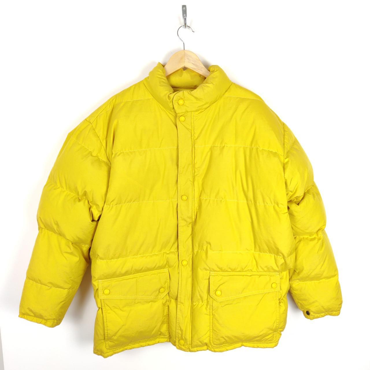 Fila Vintage Men's Yellow Down Puffer Jacket Size... - Depop