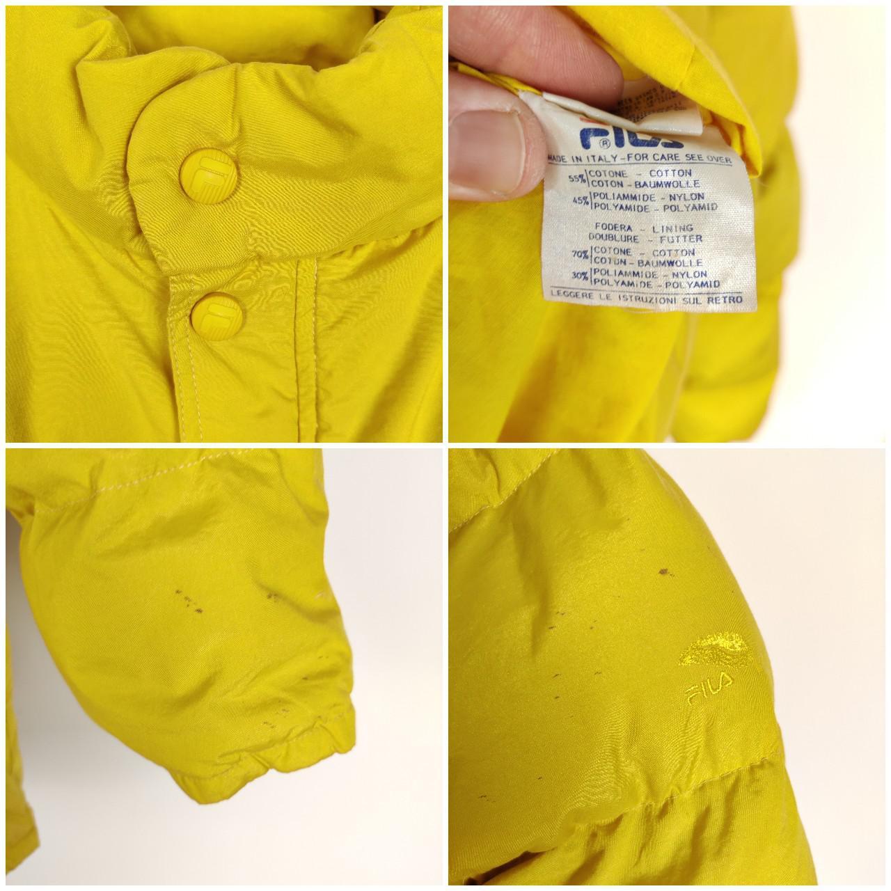 Fila Vintage Men's Yellow Down Puffer Jacket Size... - Depop
