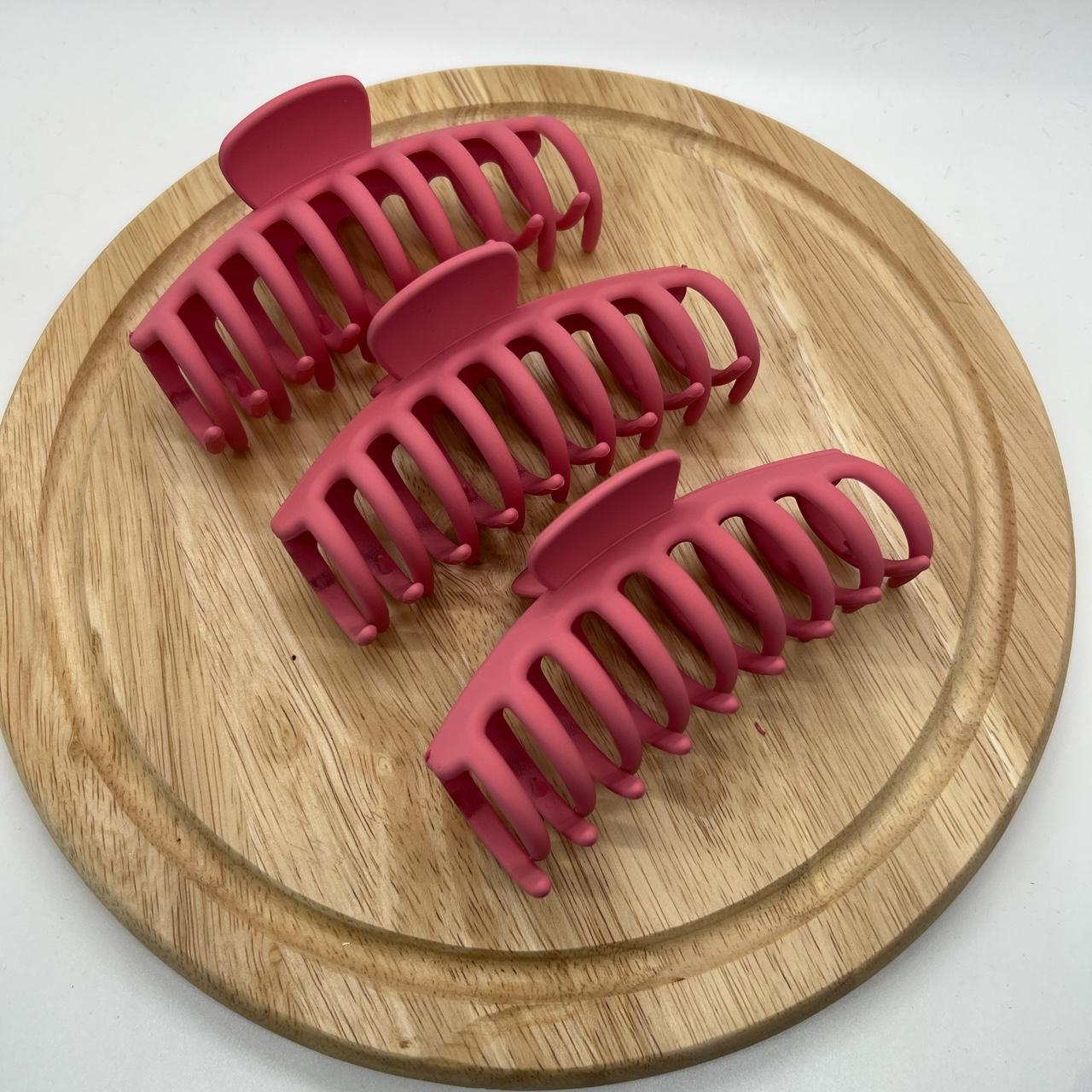 Large claw clips Colour: hot pink These claws are... - Depop