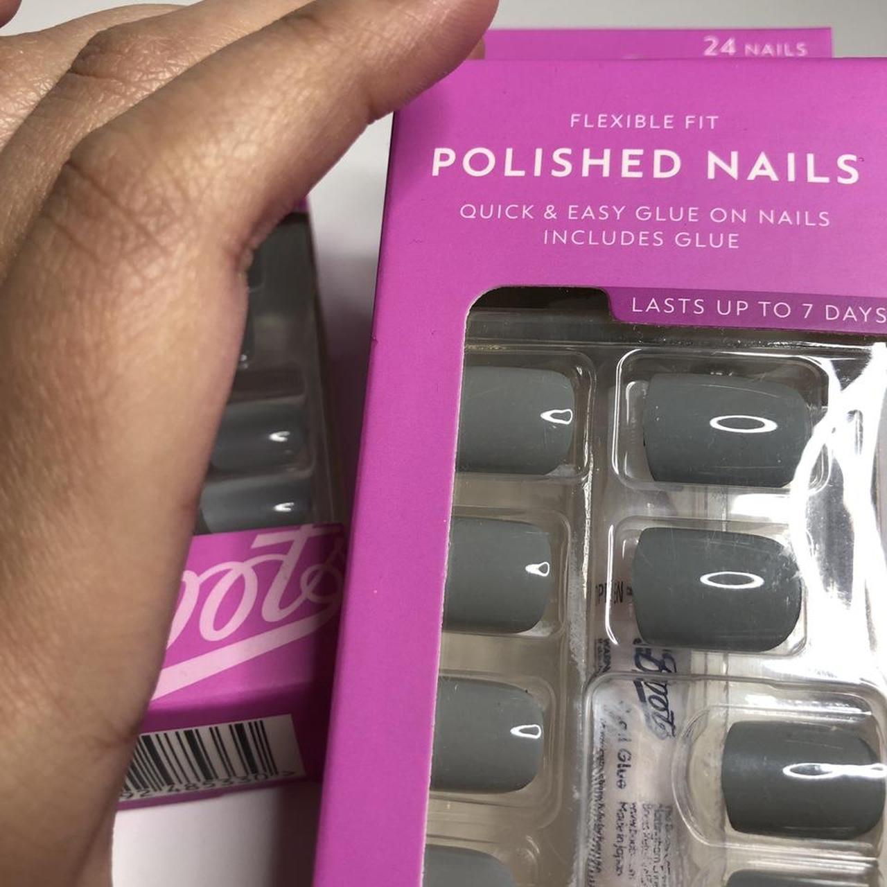 Boots Flexible Fit Polished Nails Glue on Nails -... - Depop