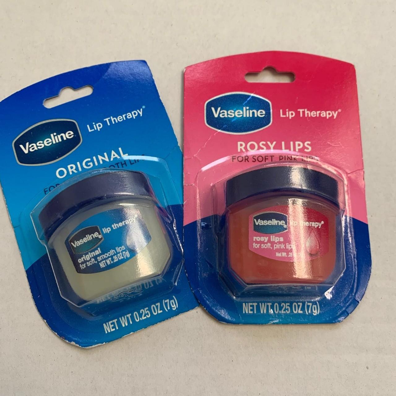 Mini Vaseline Original vaseline / Rosy lips vasaline... - Depop