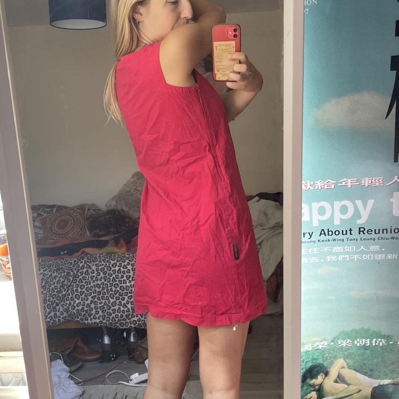 The coolest retro red and black patterned mini... - Depop