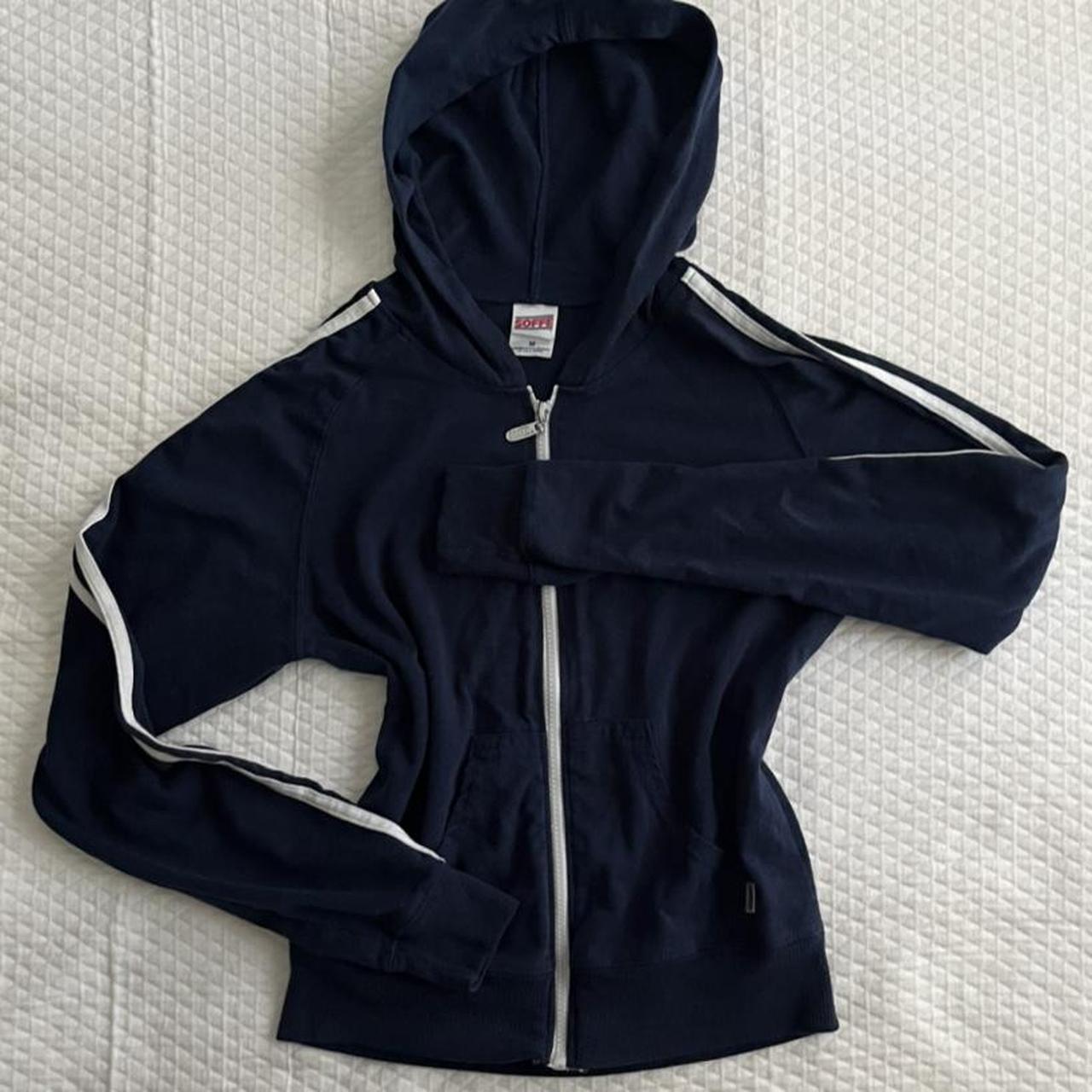 Super Cute SOFFE brand long sleeve blue zipper... - Depop