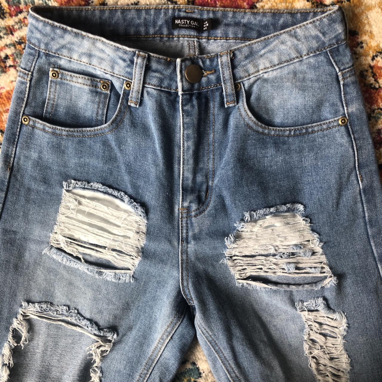 Nasty Gal Jeans These are a slight baggy distressed... | Depop
