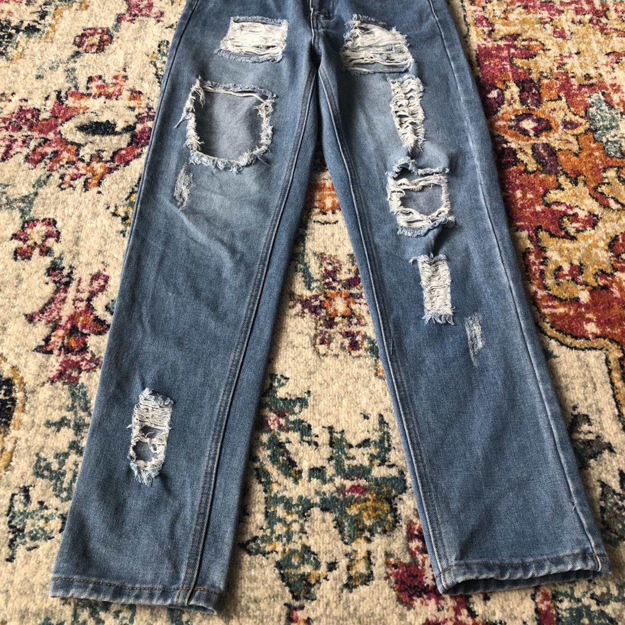 Nasty Gal Jeans These are a slight baggy distressed... | Depop
