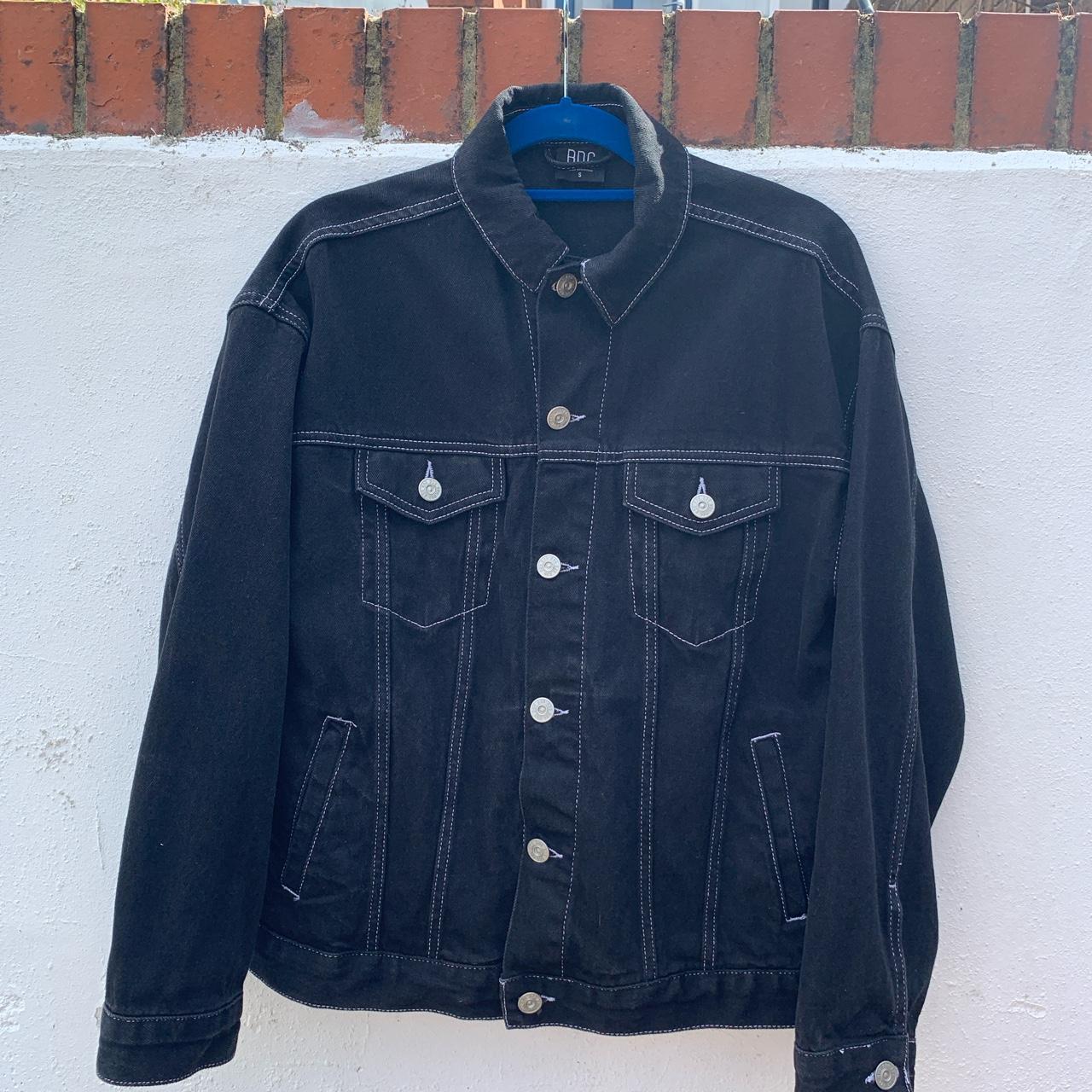 BDG Black Denim Jacket Size S Hardly worn... - Depop