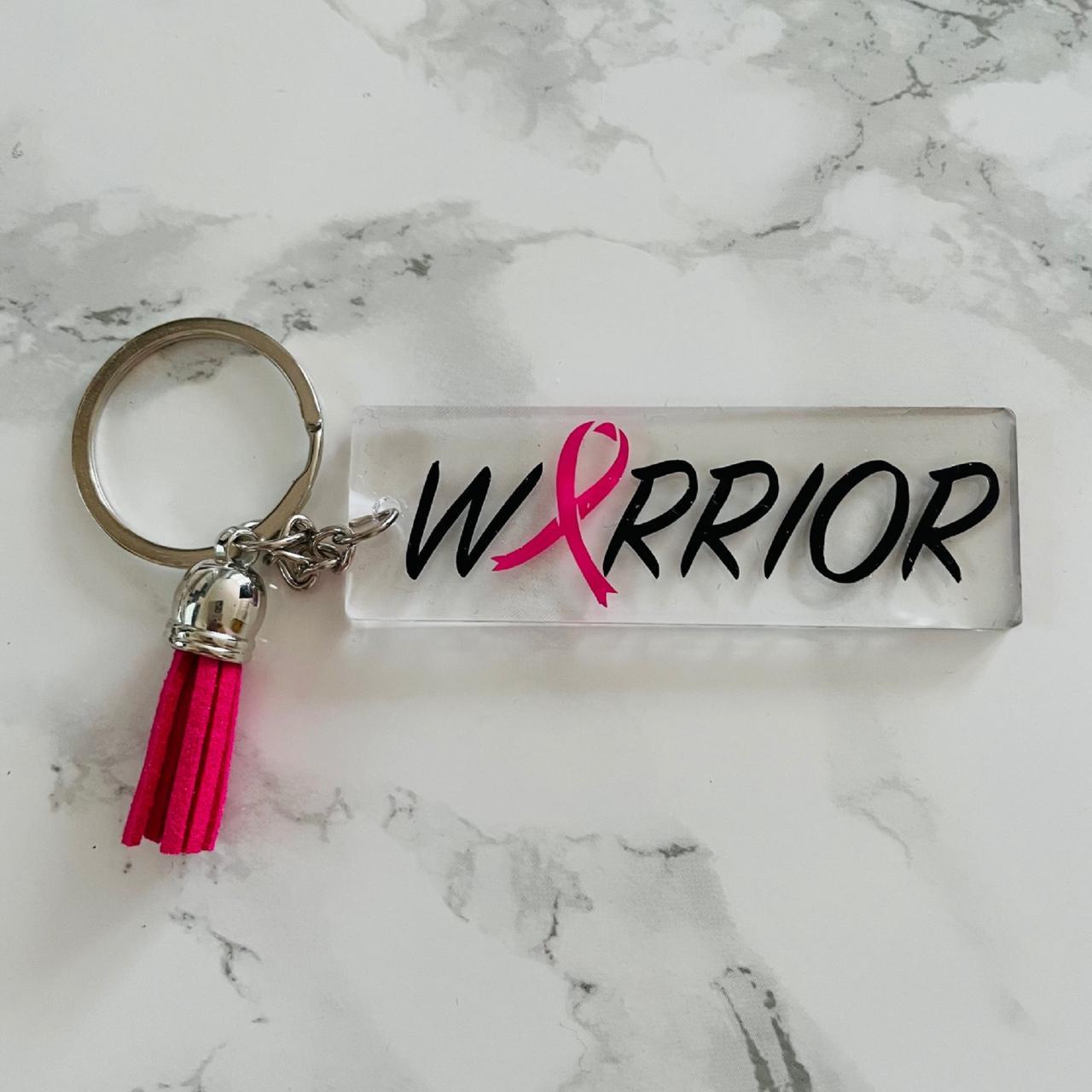 Cancer awareness key ring transparent Custom made... - Depop