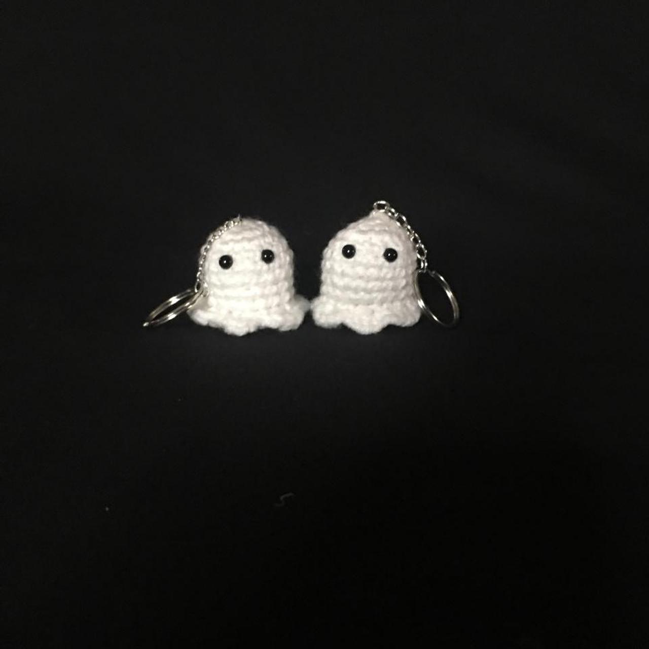 1 Cute crochet ghost keychain Homemade Stuffed 1... - Depop